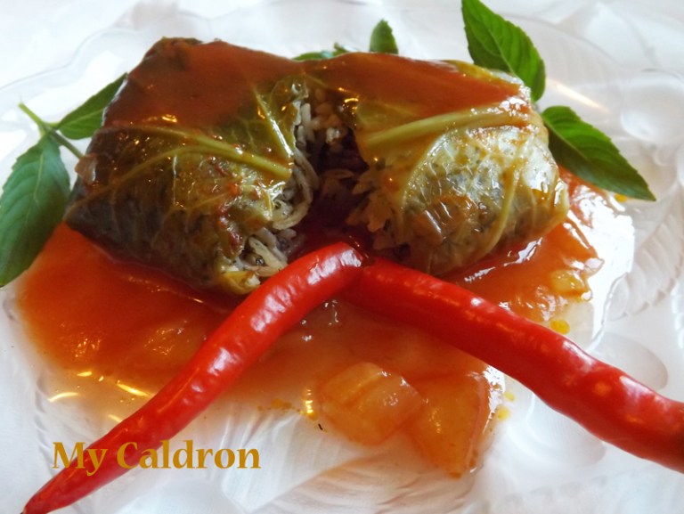 Stuffed Cabbage Leaves (dolmeh barg kalam) for Mehregan | My Caldron